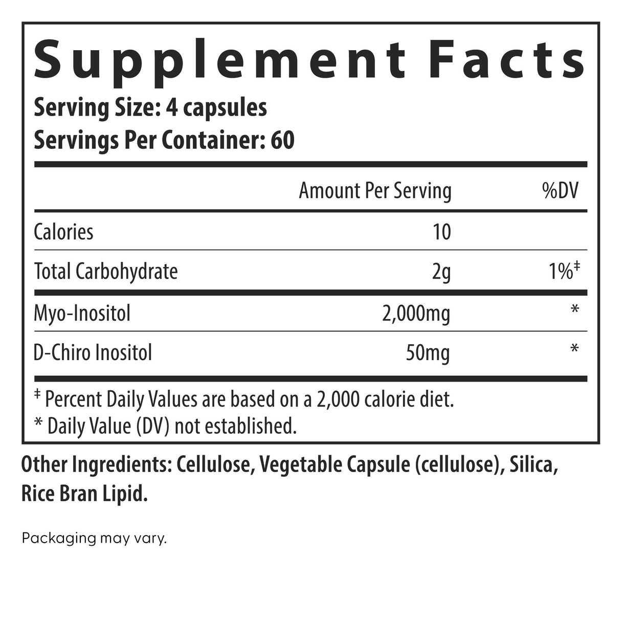 Myo + D-Chiro Inositol | Hormone Balance, Cycle Regularity, Fertility ...